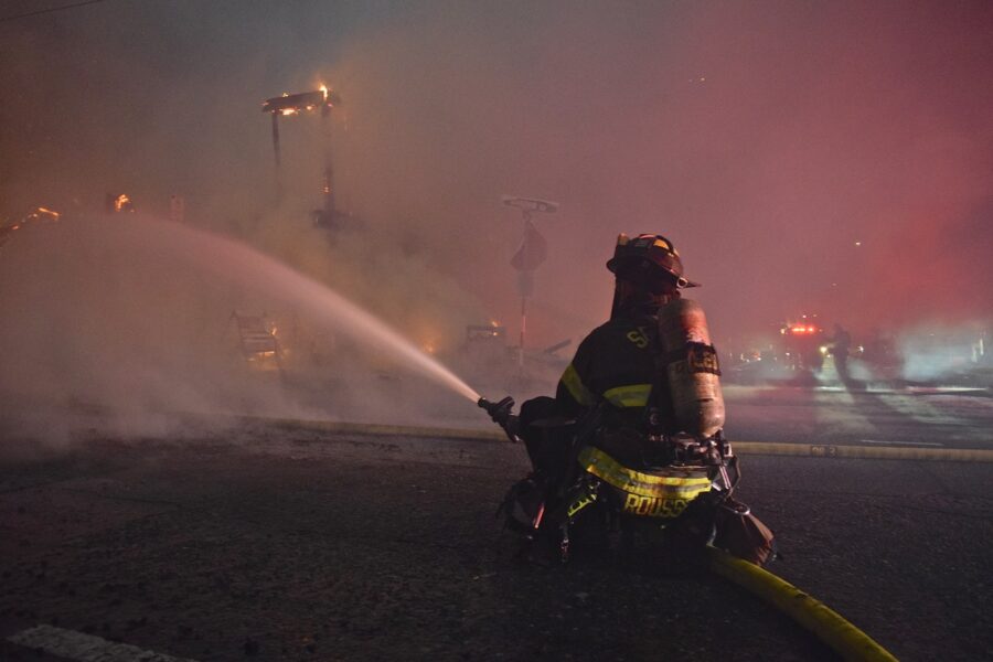 2-Alarm fire at construction site extends to home and cars in the ...