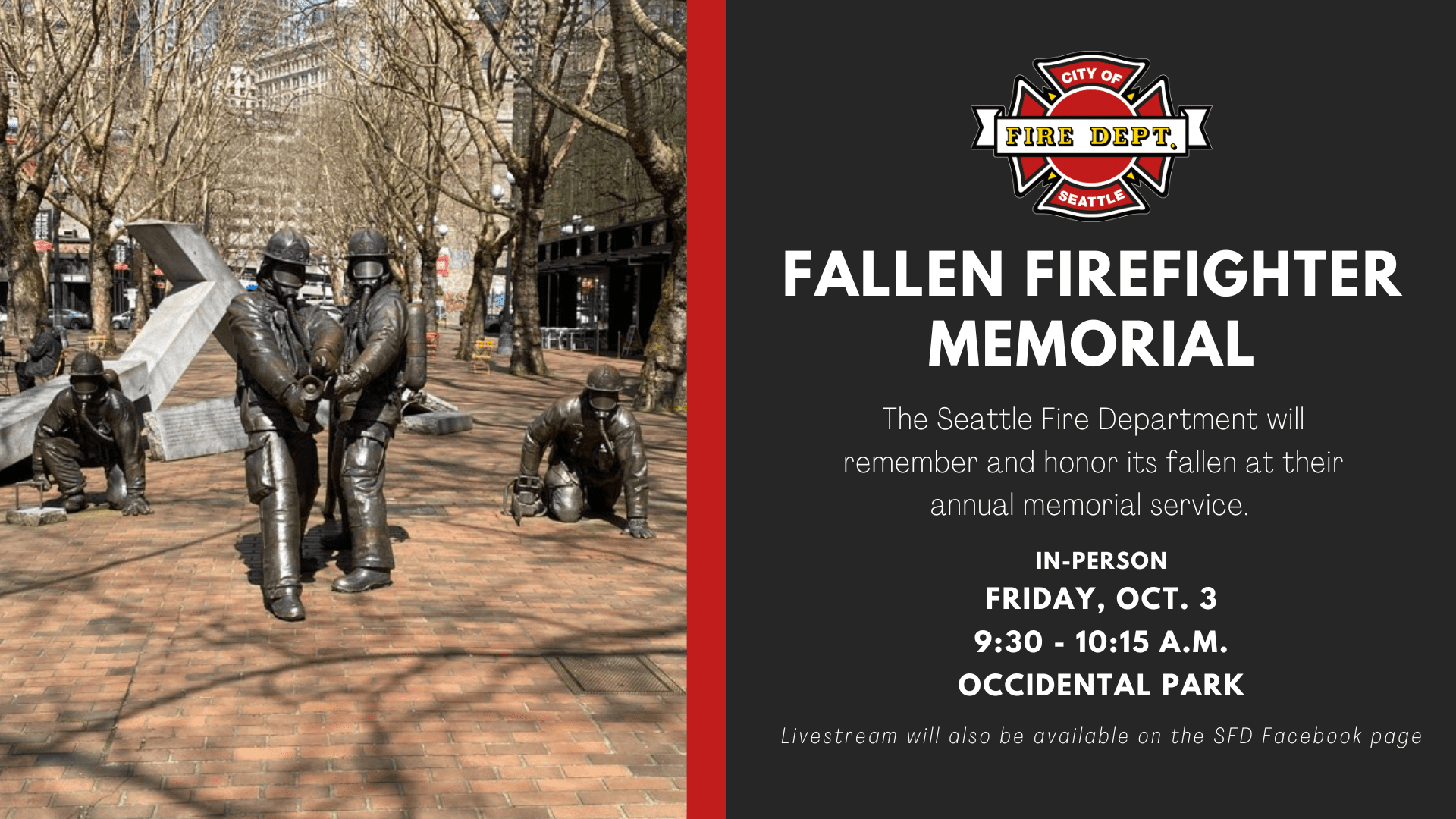 Honoring Seattle Fire's fallen on Oct. 3 - Fire Line